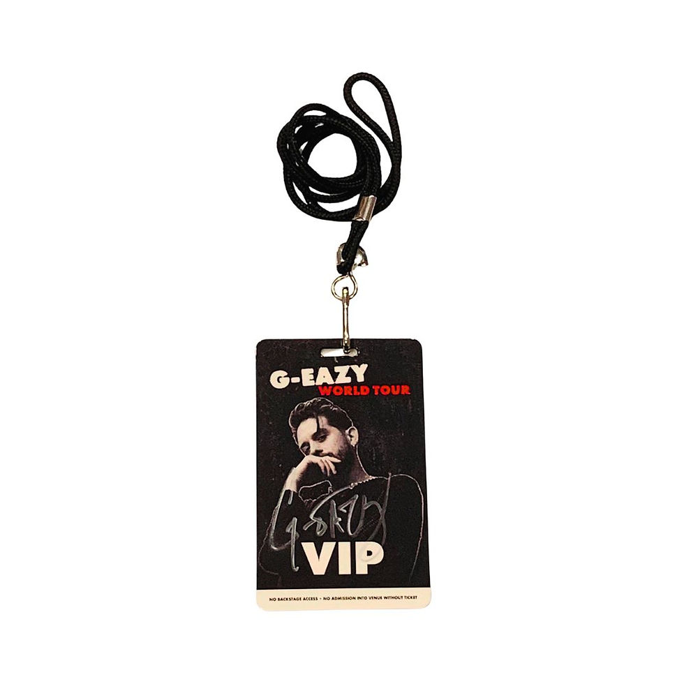 G Eazy Freak Show World Tour Signed Vip Laminate Nhhm Official Site